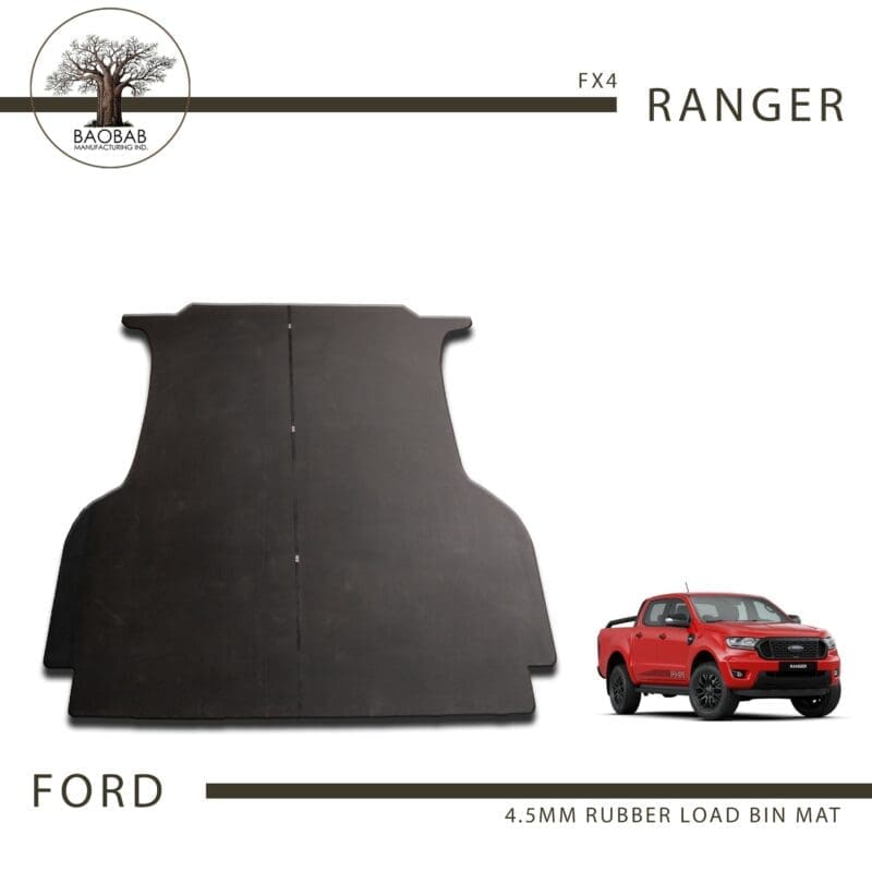 Ford Ranger FX4 Baobab 4.5mm Rubber Load Bin Mat For Sale | Baobab MFG ...