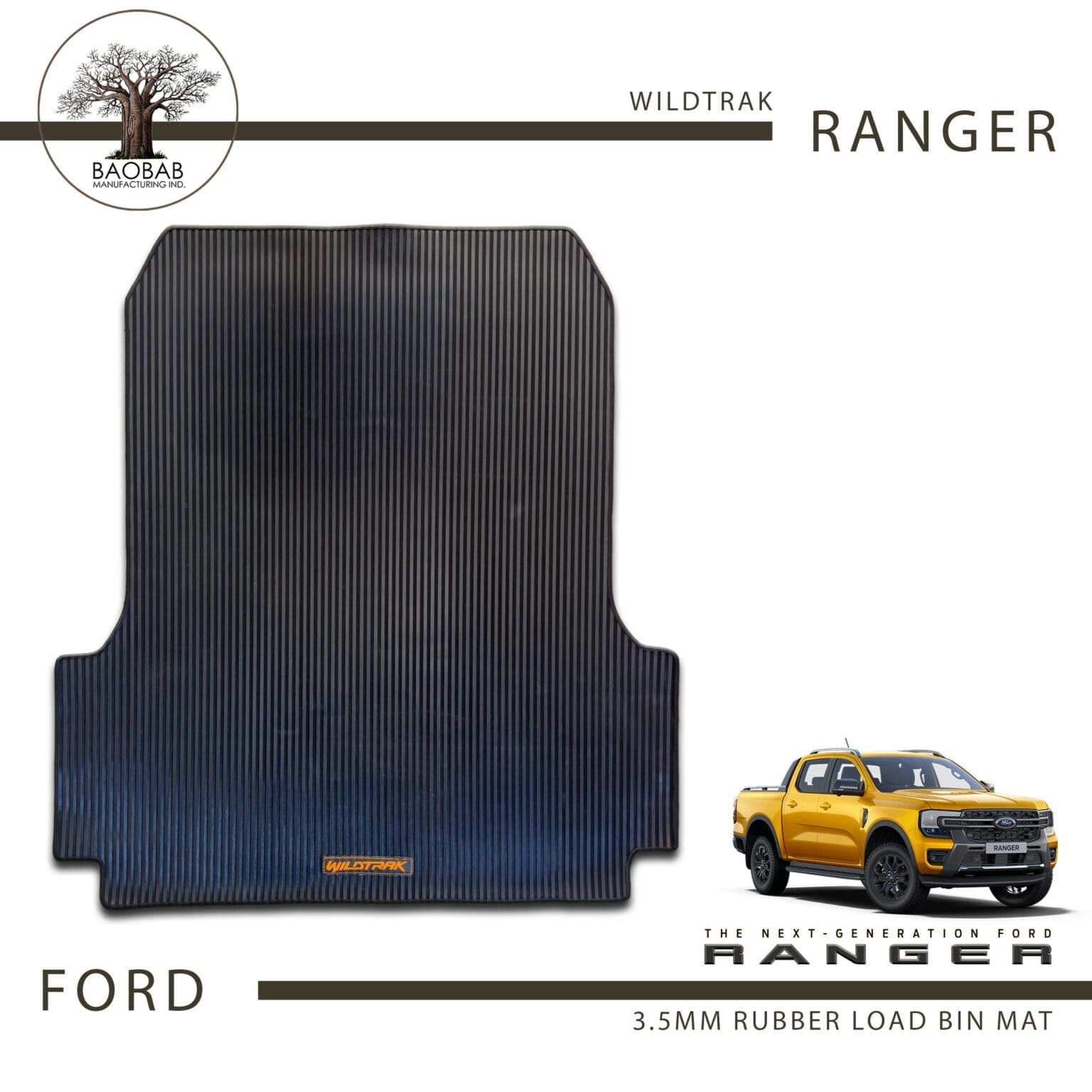 Next Gen Ford Ranger Spare Wheel Lock For Sale | Baobab MFG Industries