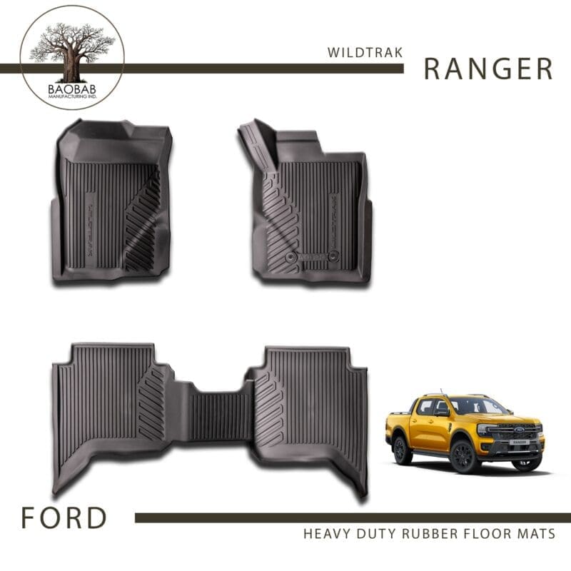 Next Gen Ford Ranger Wildtrak Heavy Duty Rubber Floor Mats For Sale ...