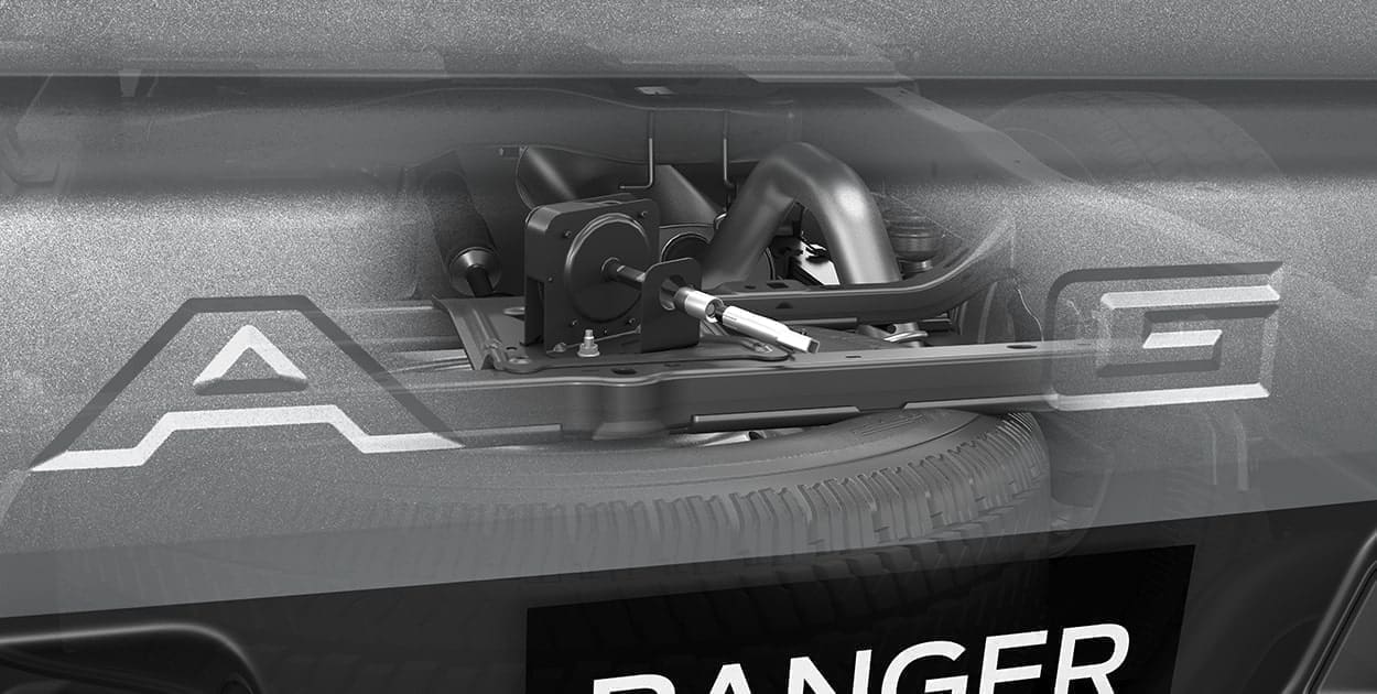 Next Gen Ford Ranger Spare Wheel Lock For Sale | Baobab MFG Industries